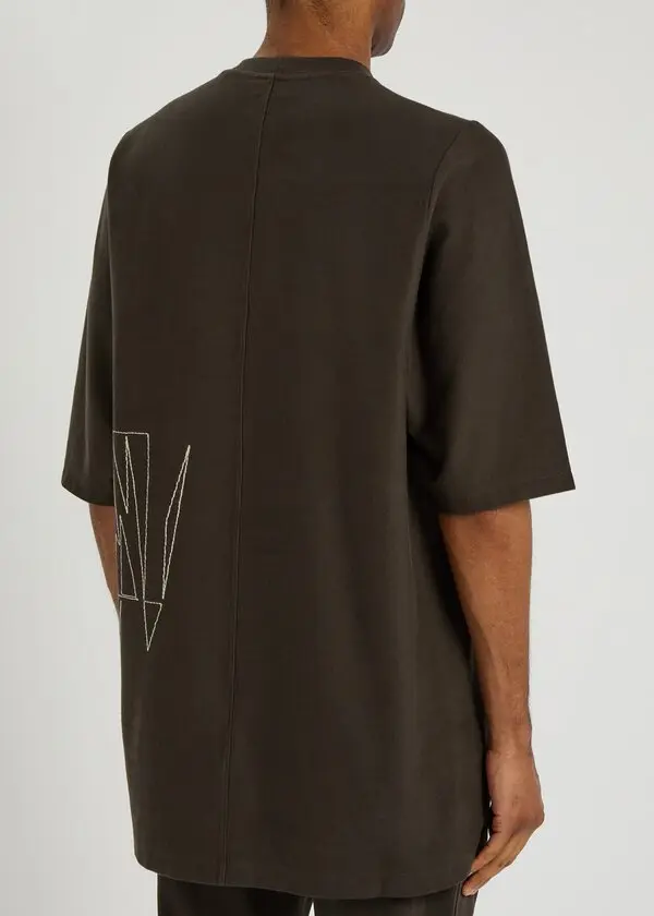 Rick Owens X Moncler Jumbo Embroidered Cotton T-shirt