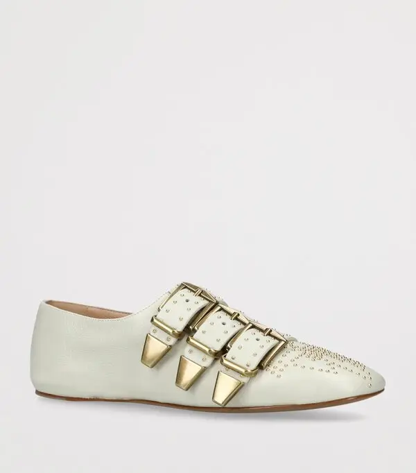 Chloé Leather Buckled Susanna Ballet Flats