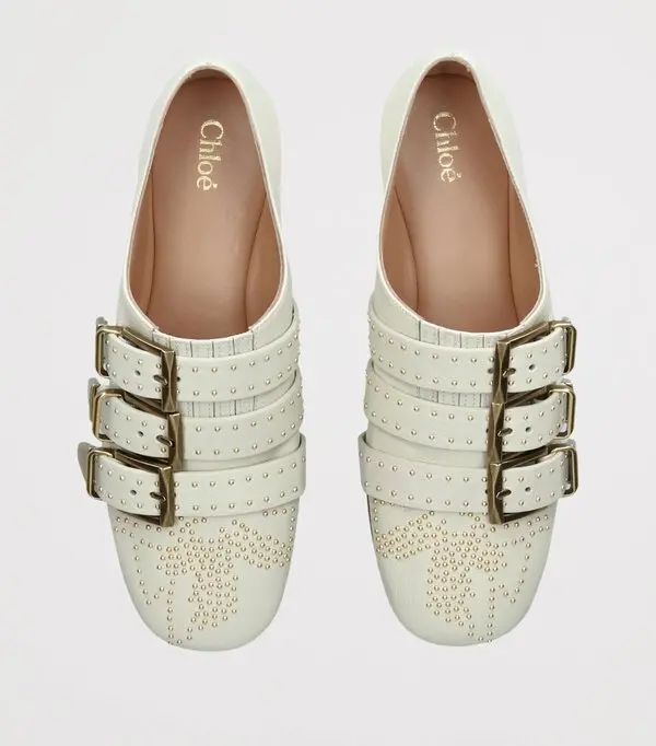 Chloé Leather Buckled Susanna Ballet Flats