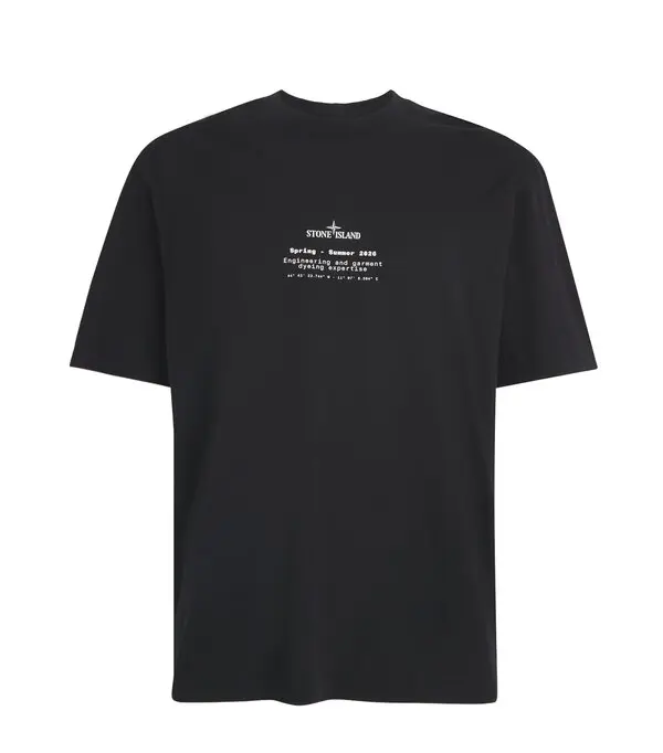 Stone Island Cotton Logo T-shirt - Black
