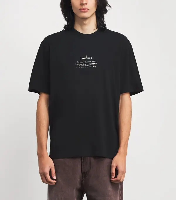 Stone Island Cotton Logo T-shirt - Black