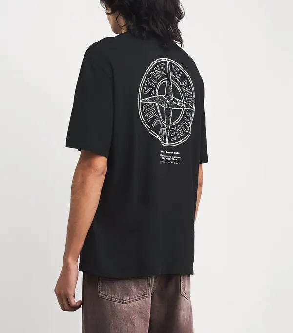 Stone Island Cotton Logo T-shirt - Black