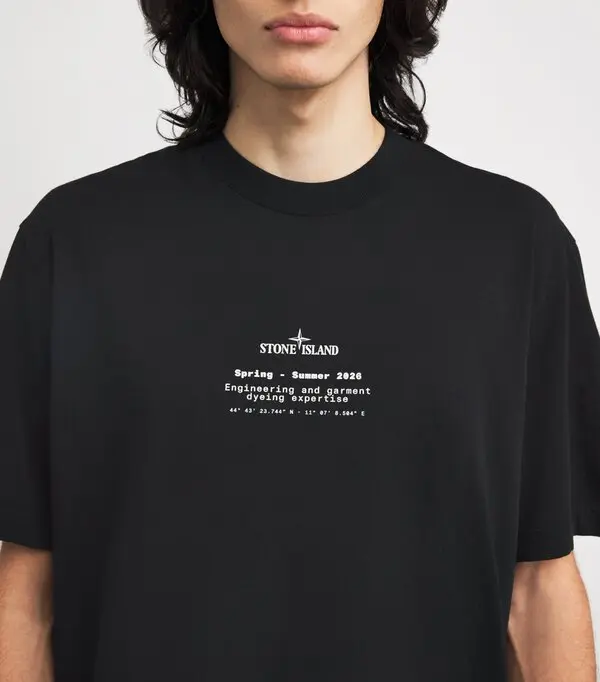 Stone Island Cotton Logo T-shirt - Black
