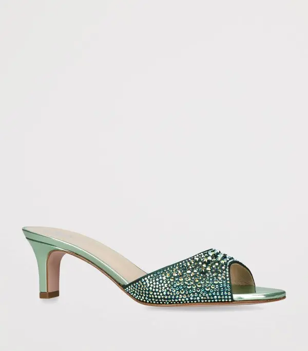 GINA Crystal Comet Mules 50 - Green