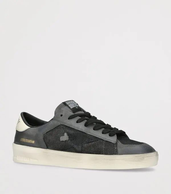 GOLDEN GOOSE Suede Distressed Stardan Sneakers - Grey