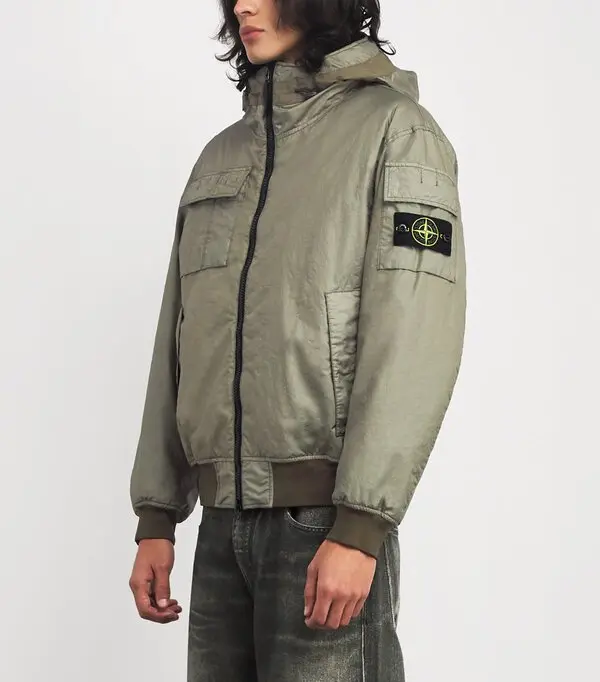 Stone Island Water-resistant Nylon Bomber Jacket