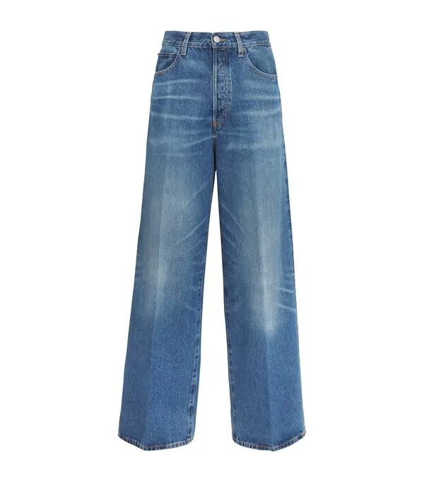 FRAME The Collegiate Wide-leg Jeans - Blue