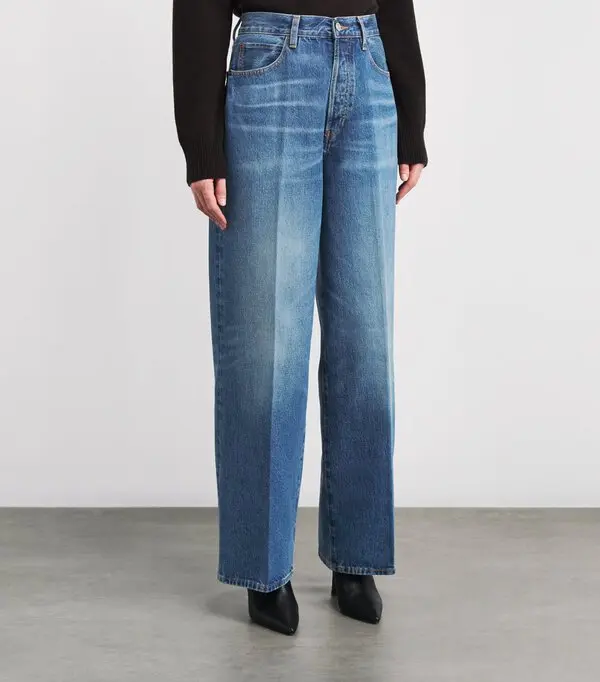 FRAME The Collegiate Wide-leg Jeans - Blue