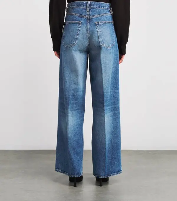FRAME The Collegiate Wide-leg Jeans - Blue