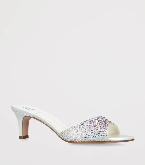GINA Crystal Comet Mules 50 - White