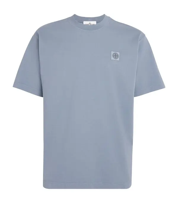 Stone Island Cotton Logo T-shirt - Blue