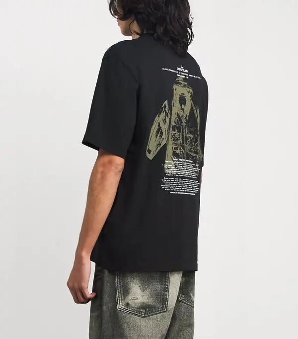 Stone Island Cotton Archivio Logo T-shirt - Black