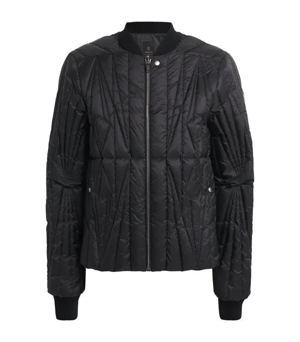 Rick Owens X Moncler Down Geocamo Flight Jacket - Black