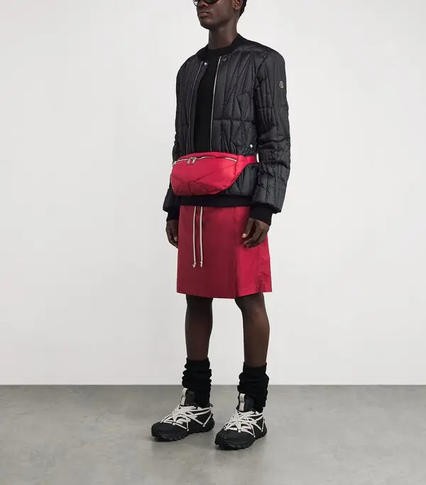 Rick Owens X Moncler Down Geocamo Flight Jacket - Black