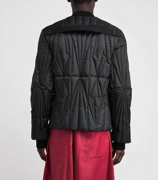 Rick Owens X Moncler Down Geocamo Flight Jacket - Black