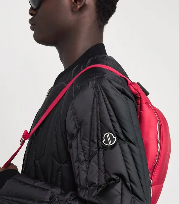 Rick Owens X Moncler Down Geocamo Flight Jacket - Black