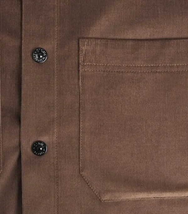 Stone Island Cotton Corduroy Compass Overshirt - Brown