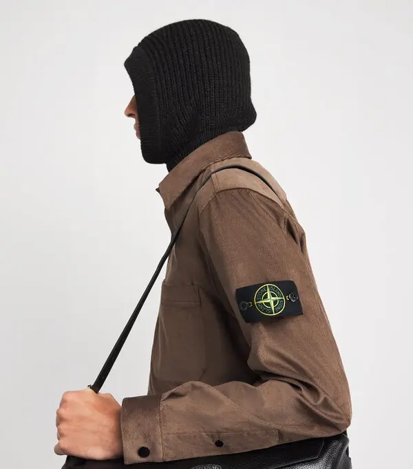 Stone Island Cotton Corduroy Compass Overshirt - Brown
