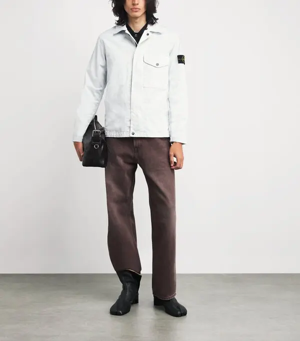 Stone Island Organic Cotton Compass Shirt Jacket - Blue