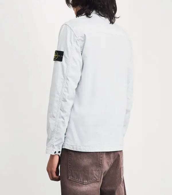 Stone Island Organic Cotton Compass Shirt Jacket - Blue