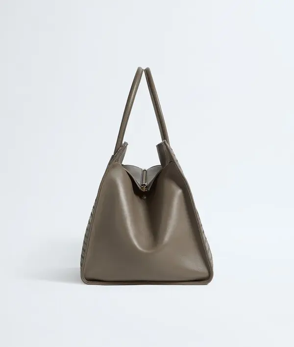 Bottega Veneta Large Intrecciato Leather Tote - Gray Clay