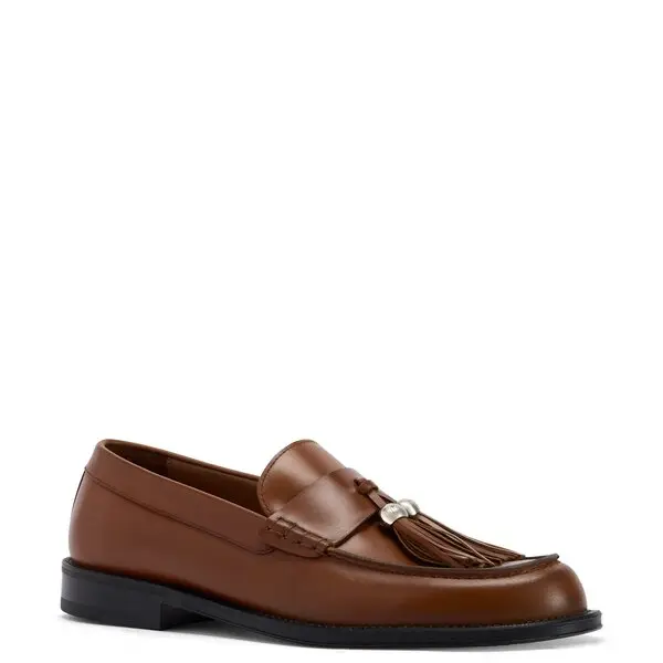GIUSEPPE ZANOTTI Leather Loafers With Tassels - Light_brown