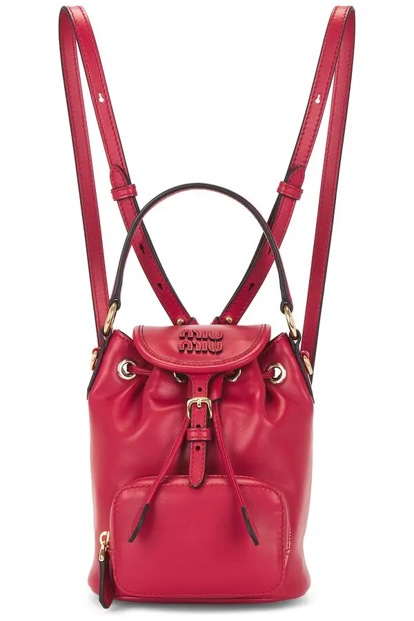 Miu Miu Softy Backpack - Rosso