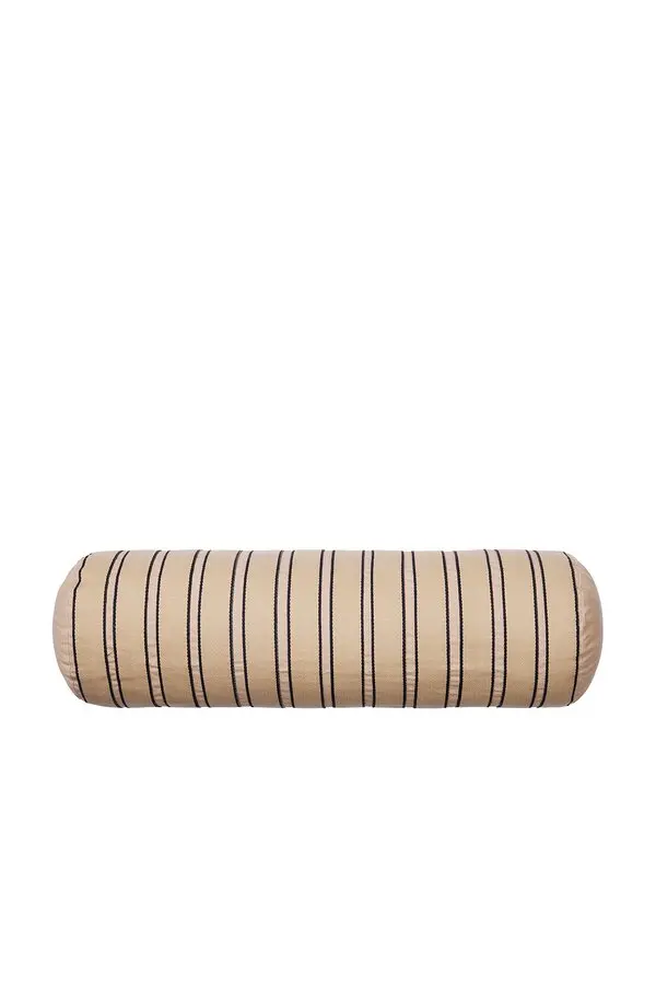 FERM LIVING Twill Bolster Cushion - Cashmere & Black
