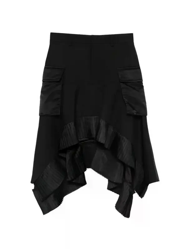 Sacai Cargo-pocket Midi Skirt - Black