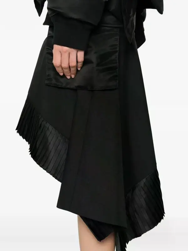 Sacai Cargo-pocket Midi Skirt - Black