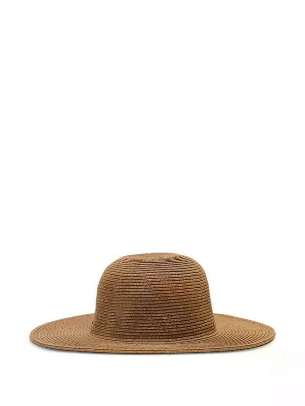 LYGIA & NANNY Raffia Plaque Hat - Brown
