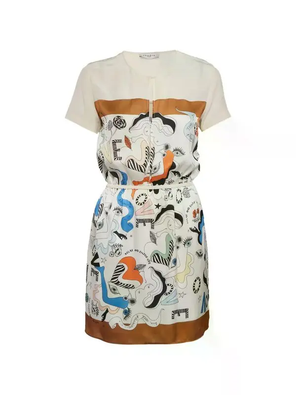 Sandro Mini Graphic Print Dress