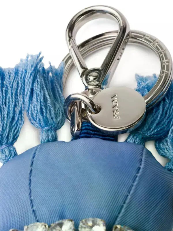 Prada Tassel Keychain Charm - Blue