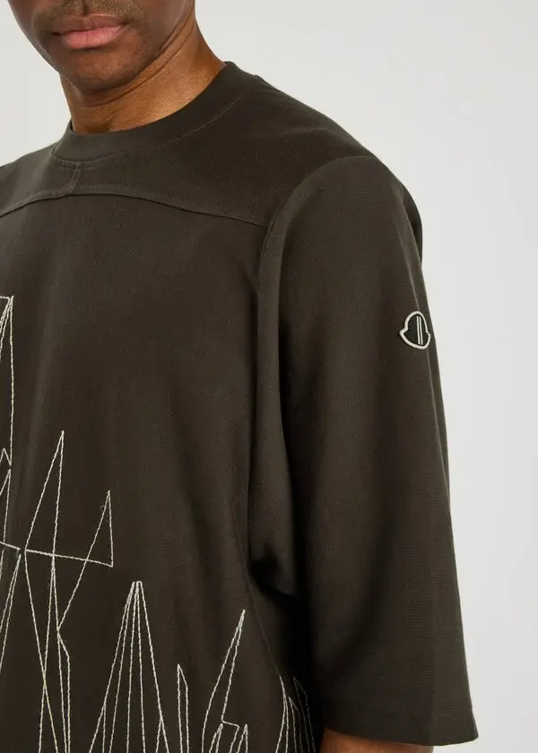 Rick Owens X Moncler Jumbo Embroidered T-shirt