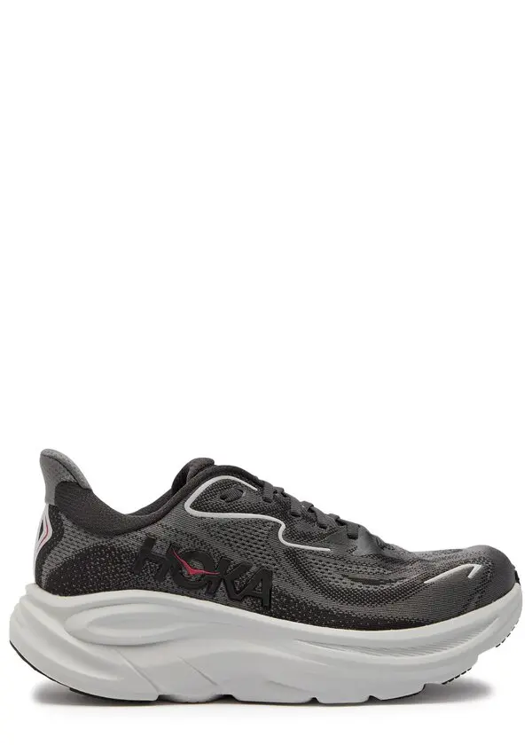 HOKA® Clifton 10 Jacquard Mesh-knit Sneakers - Grey