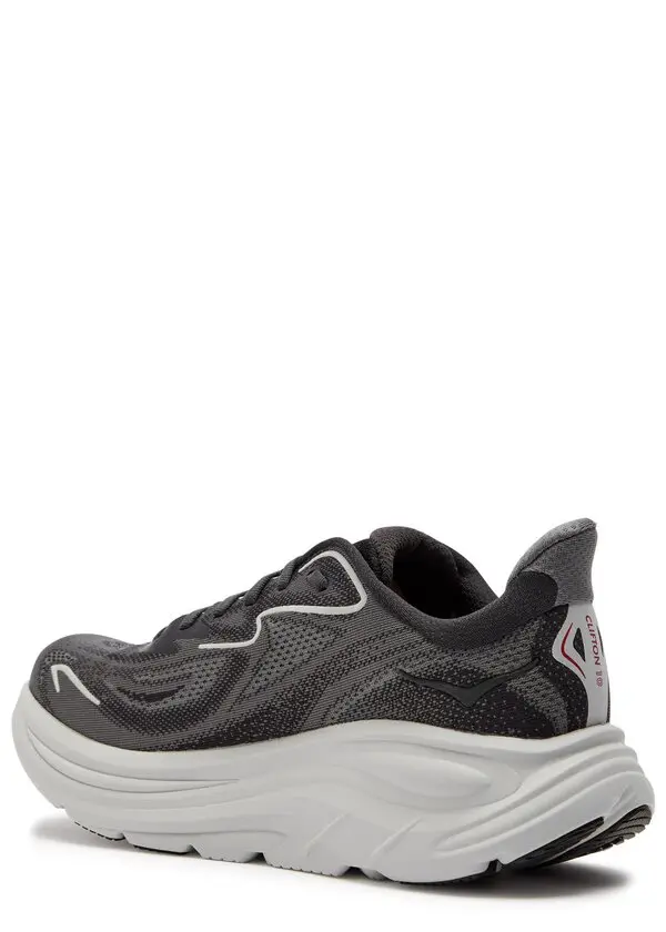 HOKA® Clifton 10 Jacquard Mesh-knit Sneakers - Grey