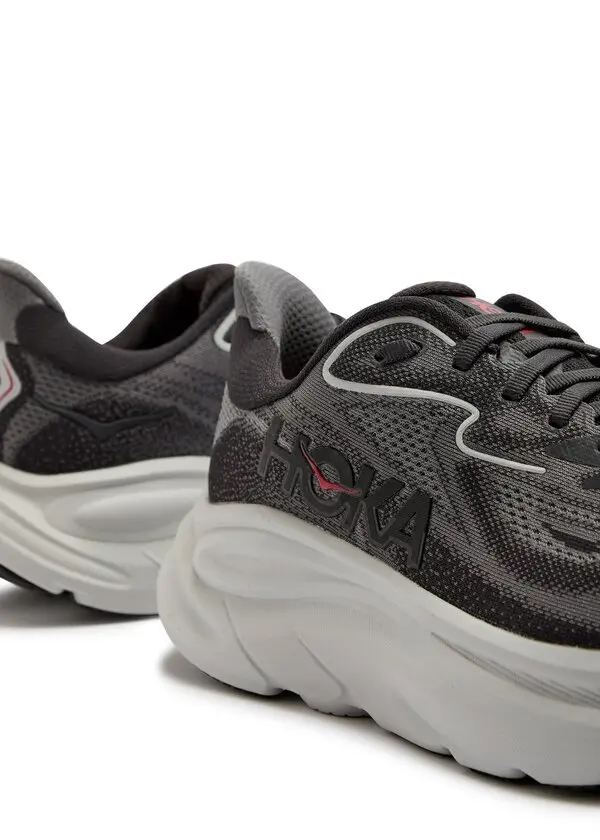 HOKA® Clifton 10 Jacquard Mesh-knit Sneakers - Grey