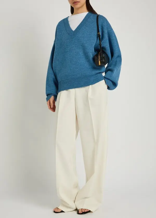 RÓHE Wide-leg Wool-blend Trousers