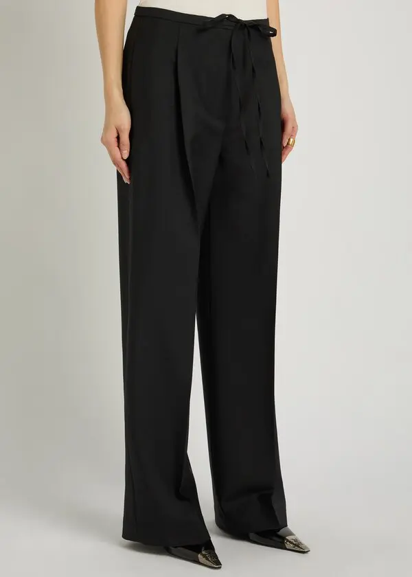 RÓHE Drawstring Straight-leg Wool-blend Trousers