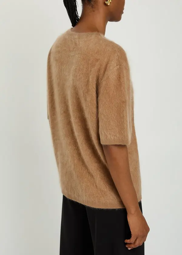 LISA YANG Brushed Cashmere Crewneck Top