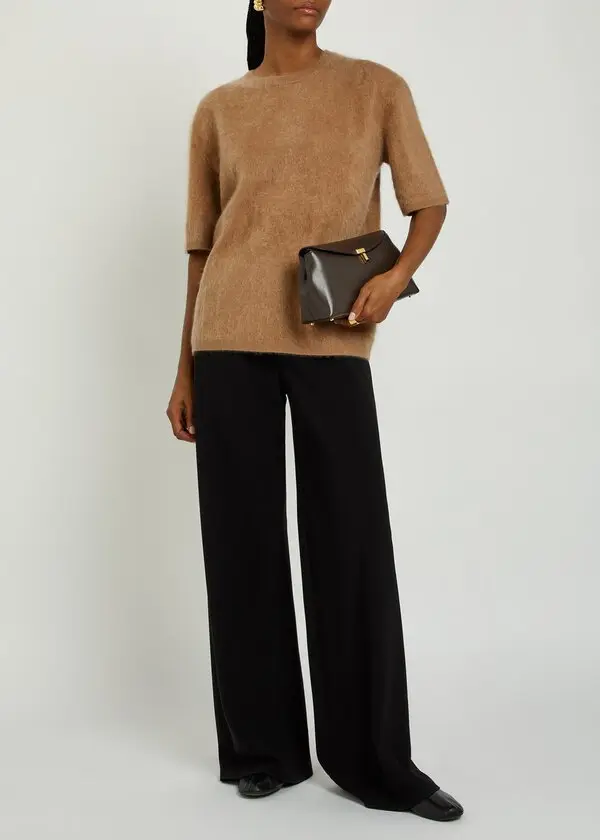 LISA YANG Brushed Cashmere Crewneck Top
