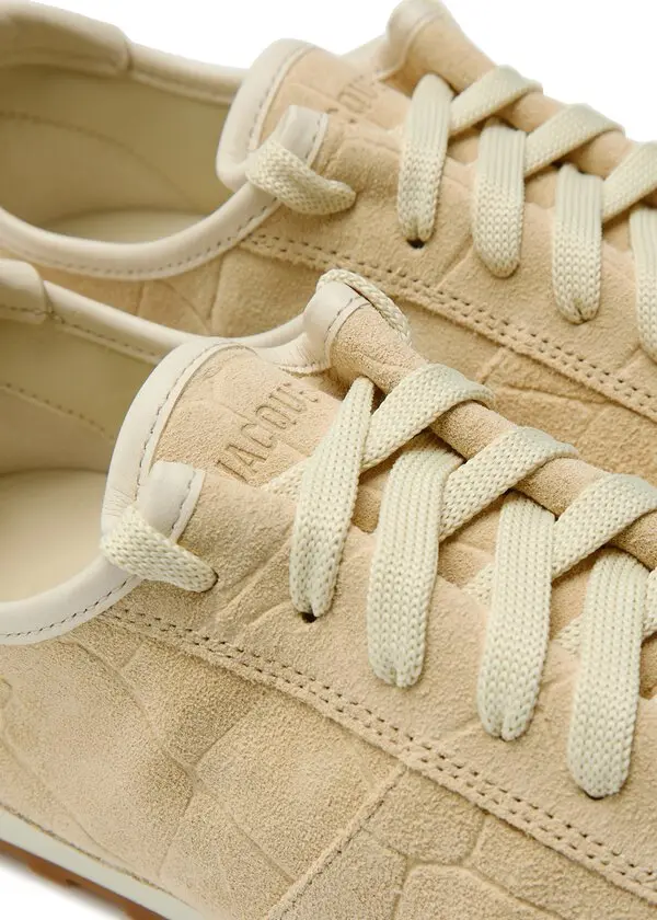Jacquemus Les Tennis Textured Suede Sneakers - Ivory