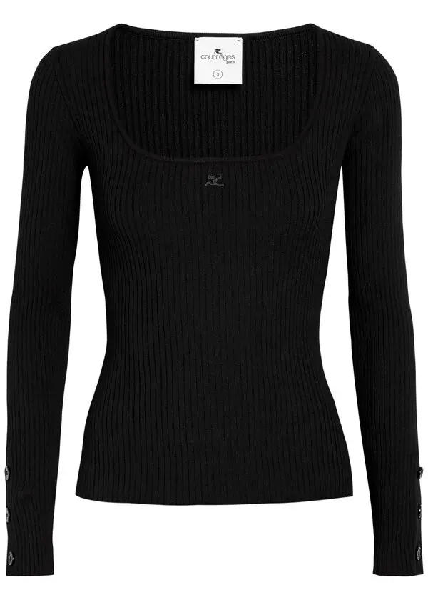 COURREGES Heritage Ribbed Knit Top