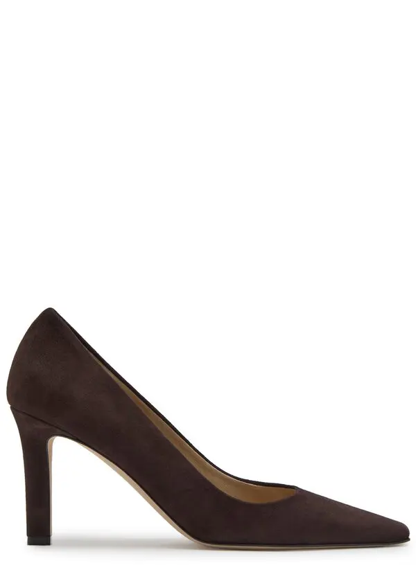 THE ROW Carla 80 Suede Pumps
