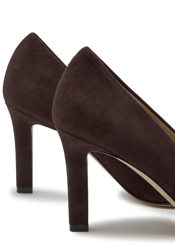 THE ROW Carla 80 Suede Pumps