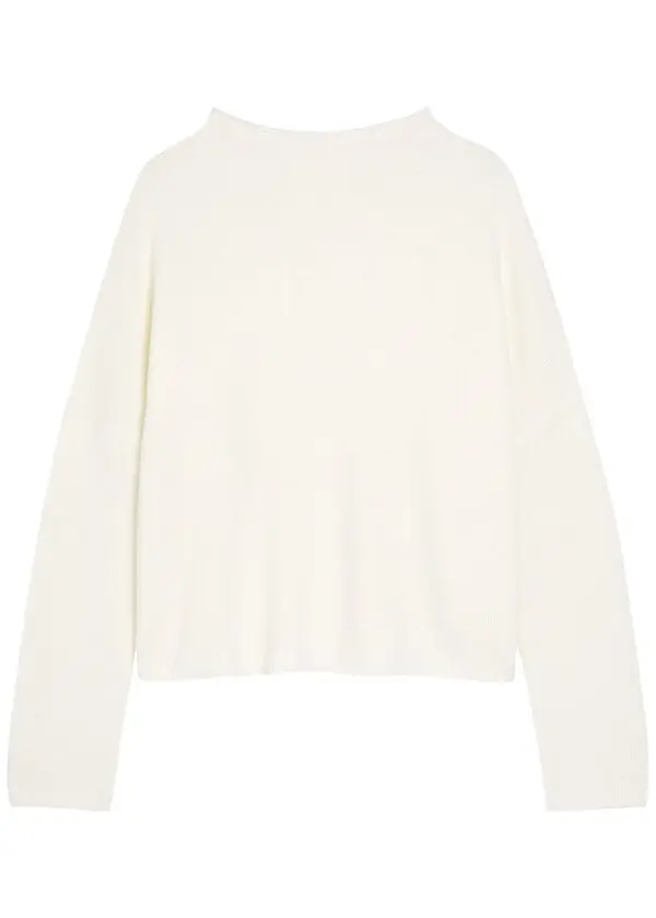 LISA YANG Sandy Funnel Neck Cashmere Jumper - Cream
