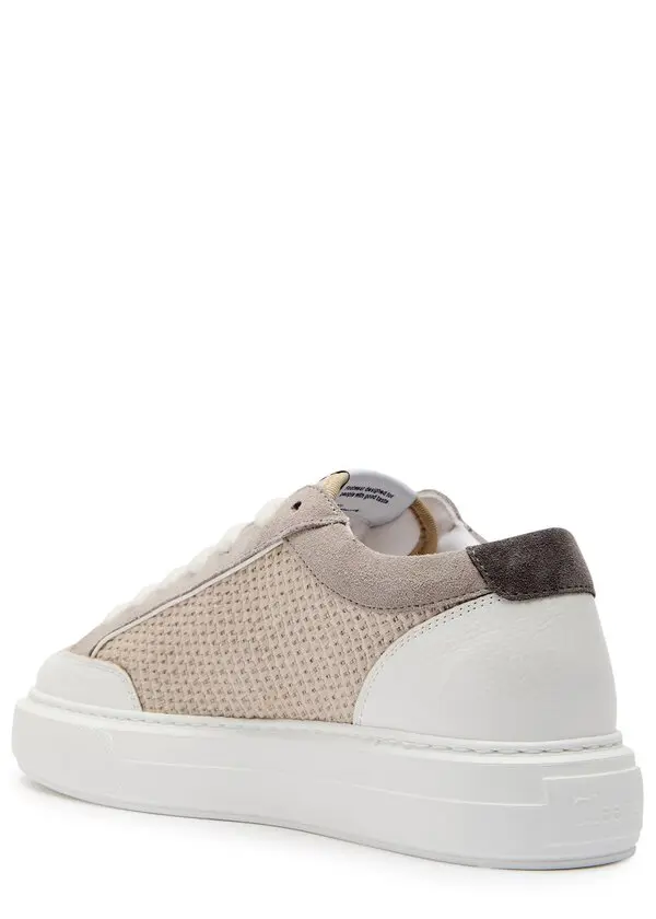 CLEENS Luxor Panelled Raffia Sneakers