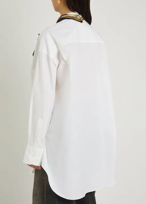 Acne Studios Dasca Printed Neck-tie Cotton-poplin Shirt