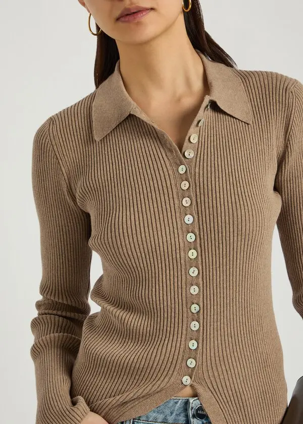 RÓHE Ribbed Stretch-cotton Shirt