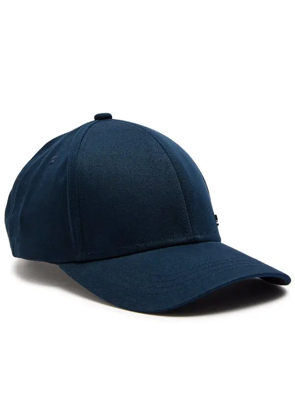BOSS Logo-appliquéd Canvas Cap - Navy